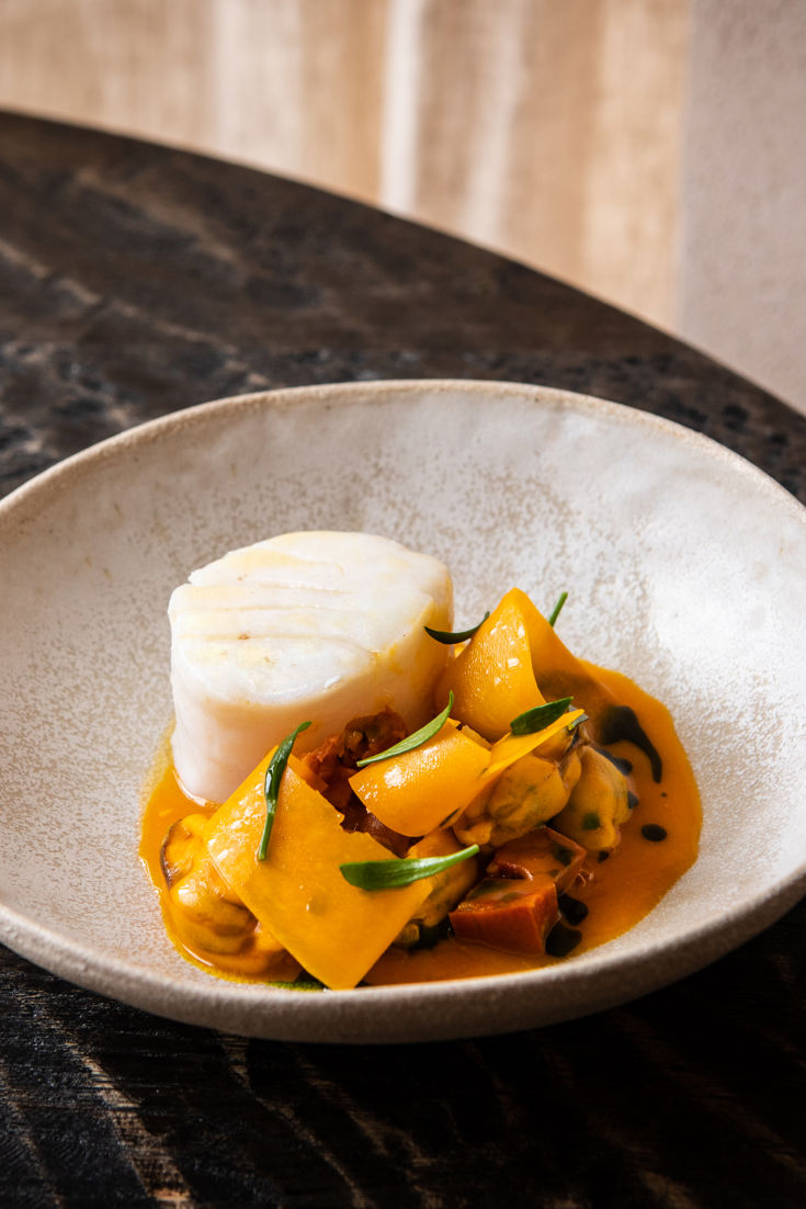 David Taylor's Steamed Cod With Crown Prince Squash, Soppressata And ...