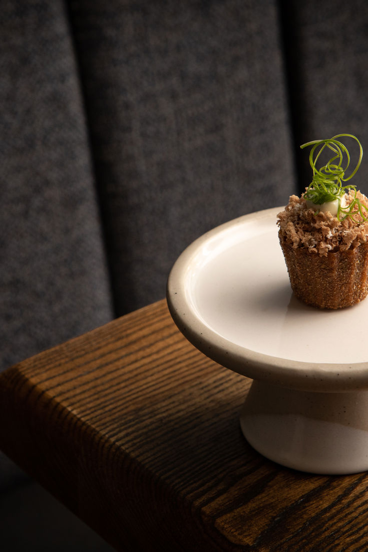Croustade of Aged Beef Tartare, Smoked Mayonnaise, Spiced Dressing ...