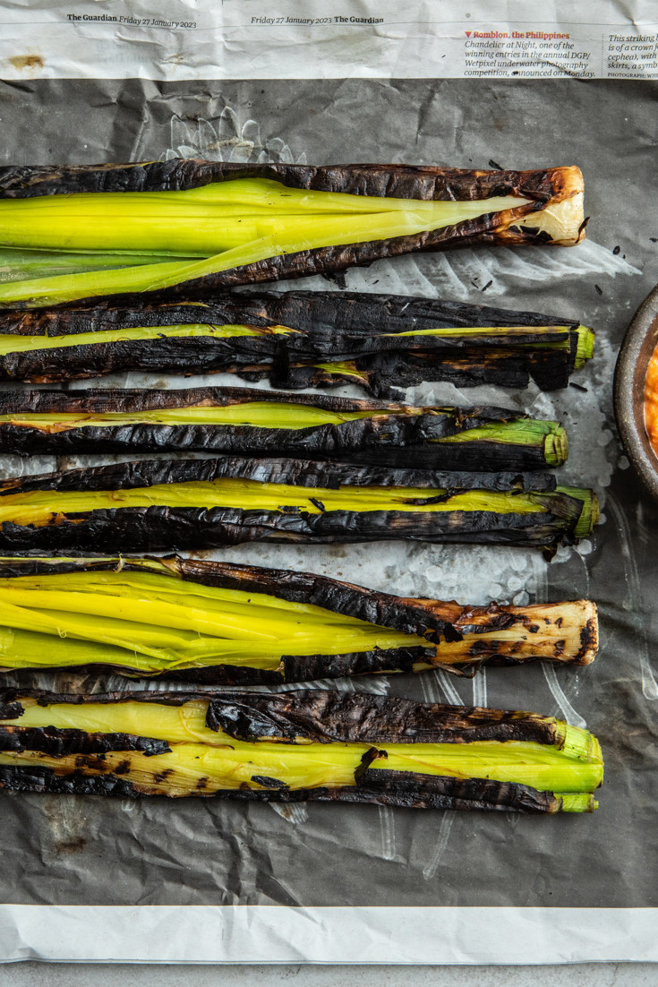 Leeks with Romesco Recipe - Great British Chefs