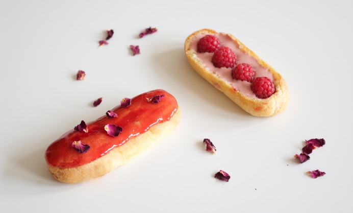 Raspberry and Rose Éclair Recipe - Great British Chefs
