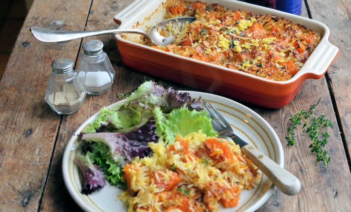 Easy Rice Bake Recipe With Cheese and Pumpkin - Great British Chefs