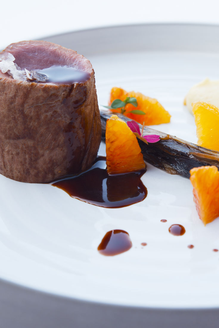 Venison Loin Recipe with Celeriac Purée and Braised Radicchio - Great ...