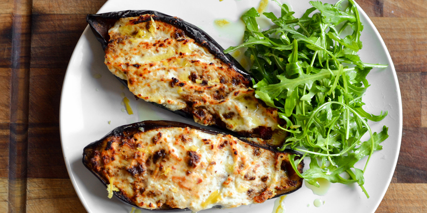 Quorn Ragu-Stuffed Aubergine Recipe - Great British Chefs