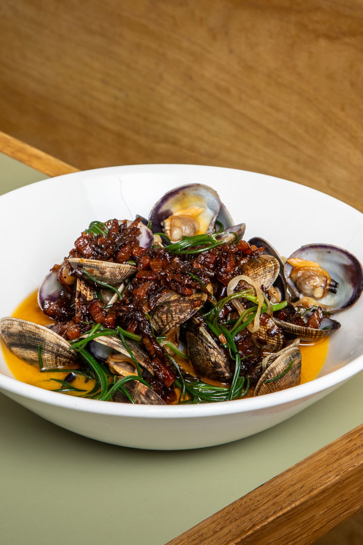 Palourde Clams with Chiu Chow Chilli Oil and Pancetta and Chilli Jam ...