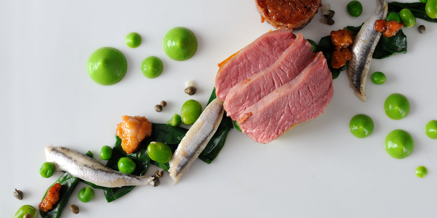 Lamb Rump, Lamb Sweetbreads & Pea Purée Recipe - Great British Chefs