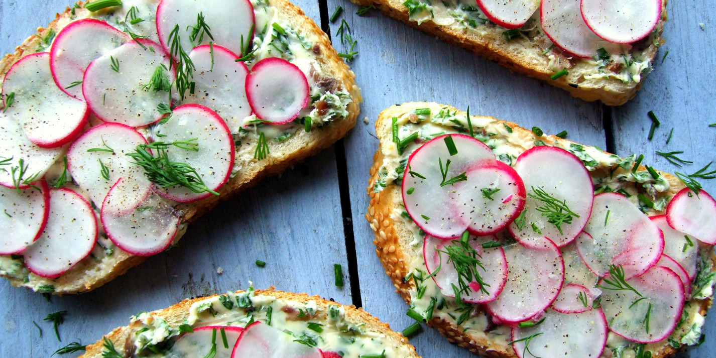 Radish Sandwich Recipe with Anchovy Butter - Great British Chefs