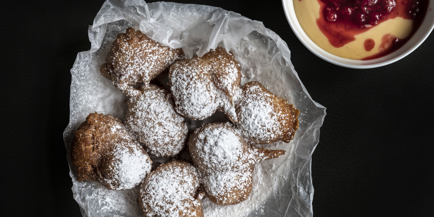 Beignets with Custard and Berries Recipe - Great British Chefs