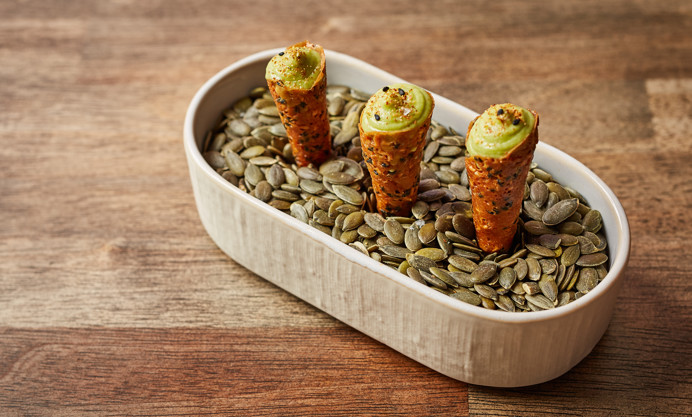 Avocado Ice Cream Recipe with Sesame Cones - Great British Chefs