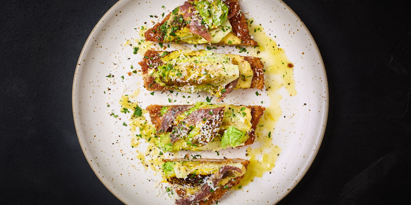 Pork Caesar Schnitzel Recipe - Great British Chefs