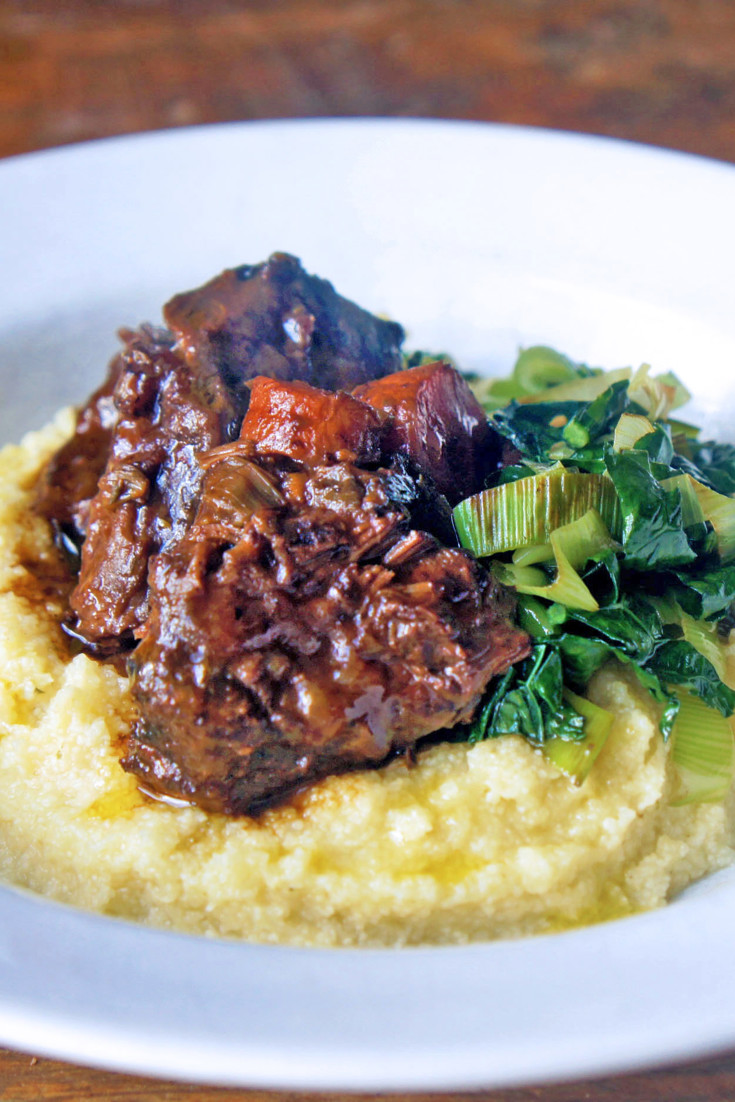 Slow-cooked Braised Ox Cheeks in Wine Recipe - Great British Chefs