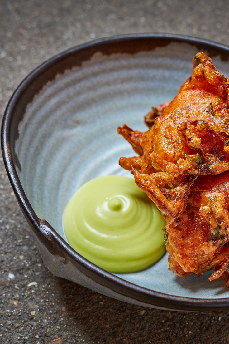 Kimchi Fritters with Sprunion Mayo Recipe - Great British Chefs