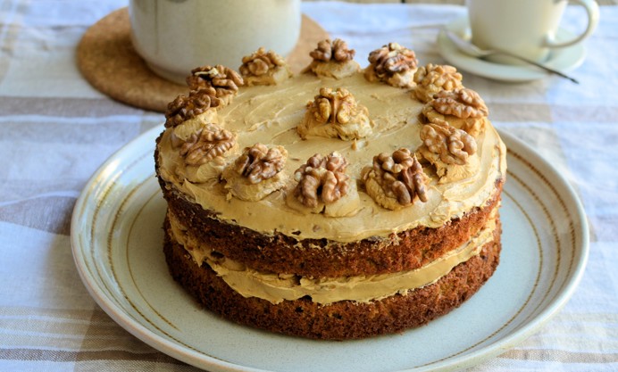 Coffee and Walnut Cake Recipe - Great British Chefs