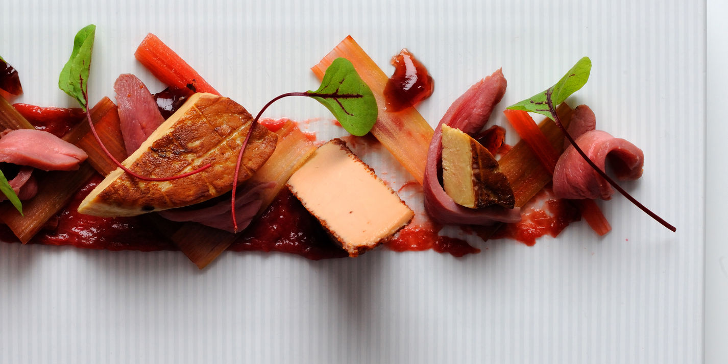 Foie Gras Recipe With Rhubarb & Duck Breast - Great British Chefs
