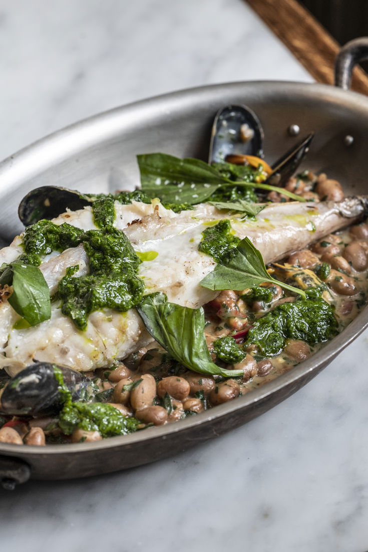 Grilled Monkfish Tail, Borlotti, Mussels, Chilli and Gremolata Recipe ...