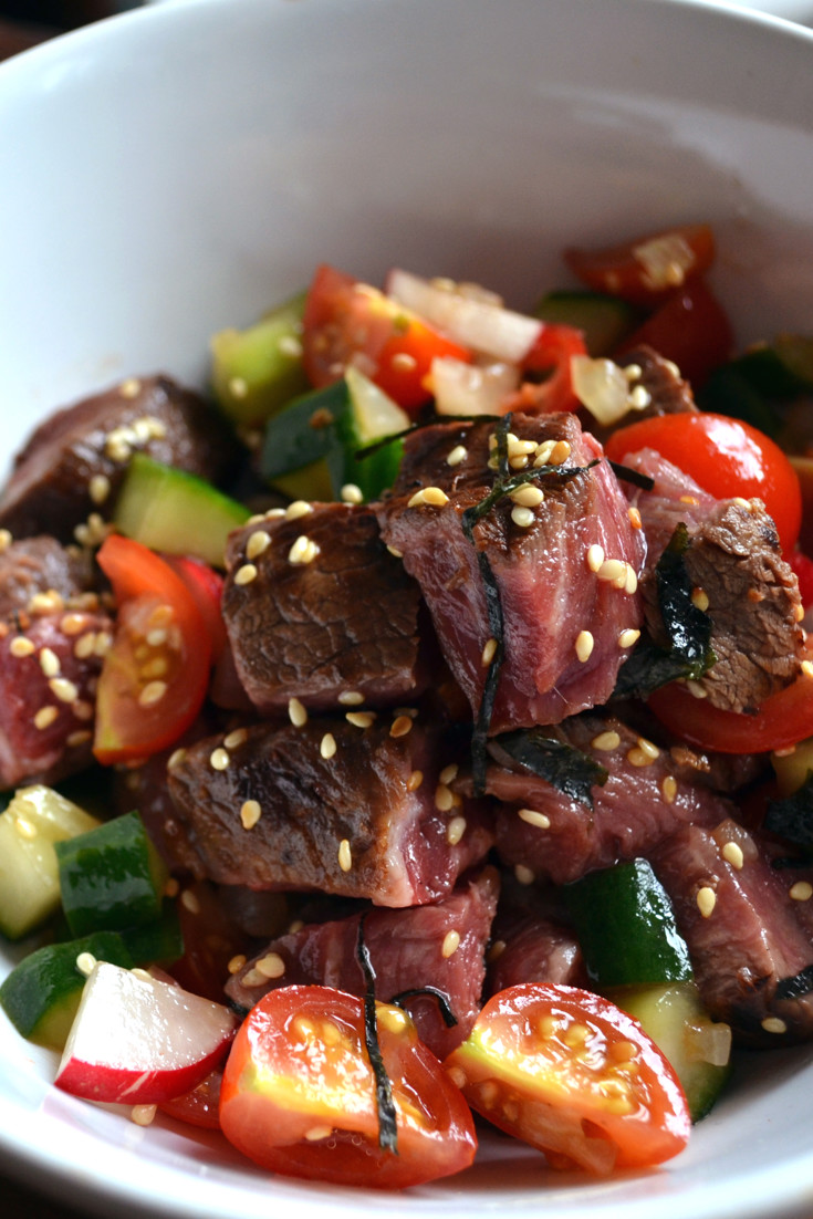 Seared Beef Poke Recipe - Great British Chefs