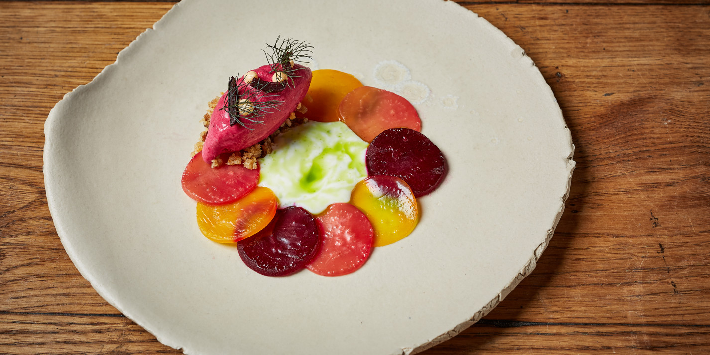 Heritage Beetroot Ice Cream with Horseradish and Sourdough Crumb Recipe ...