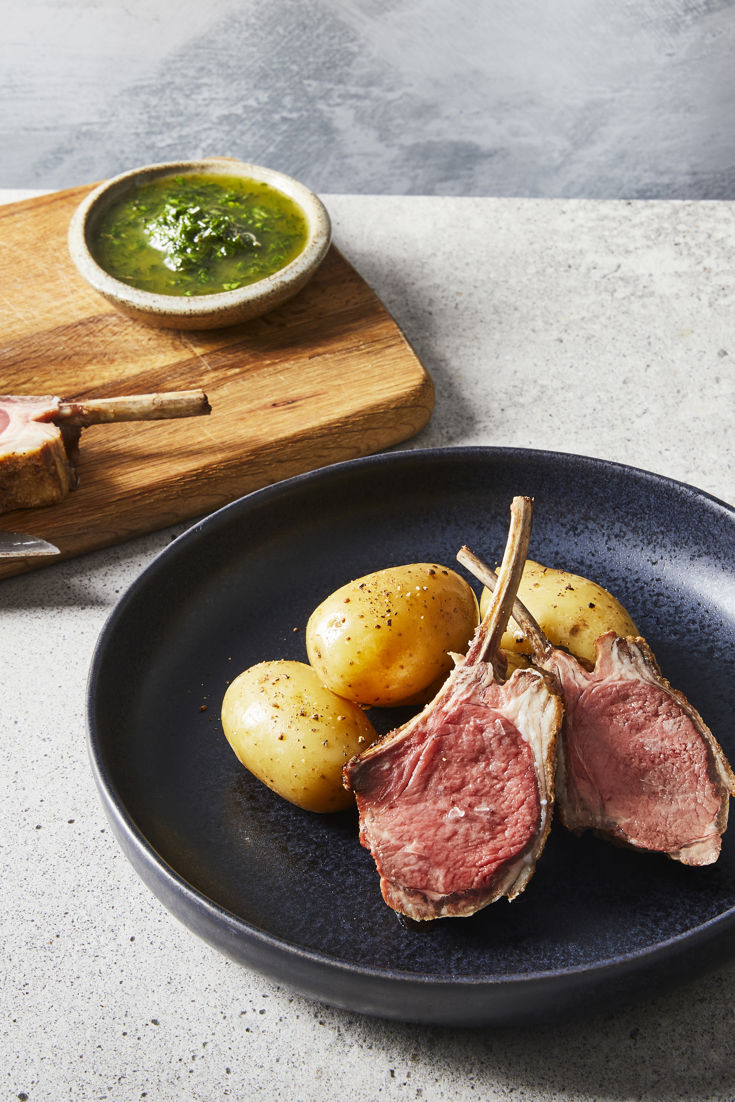 Lamb Cutlets with Herb Sauce and Fennel Salad Recipe - Great British Chefs