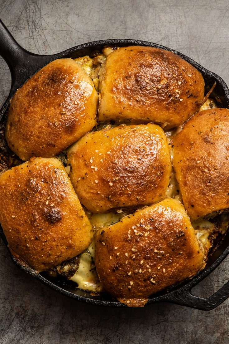 Pulled Pork Potato Rolls with Monterey Jack, Chimichurri, Chipotle ...