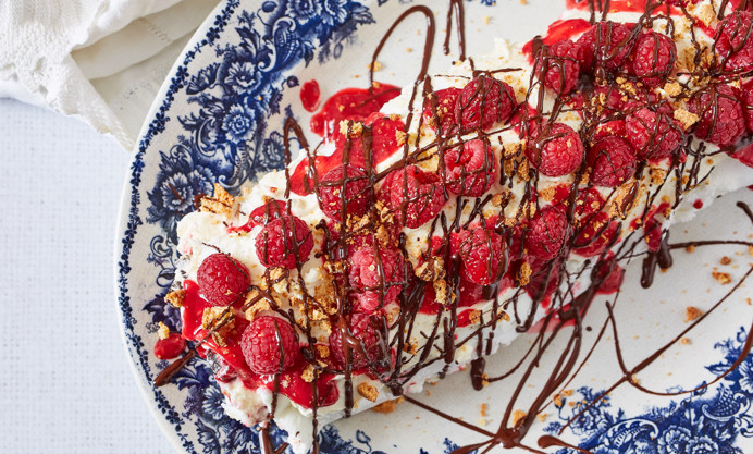 Raspberry Meringue Roulade Recipe - Great British Chefs