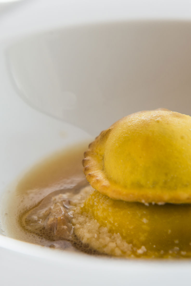 Lamb Soup with Garlic and Ricotta Ravioli Recipe - Great Italian Chefs