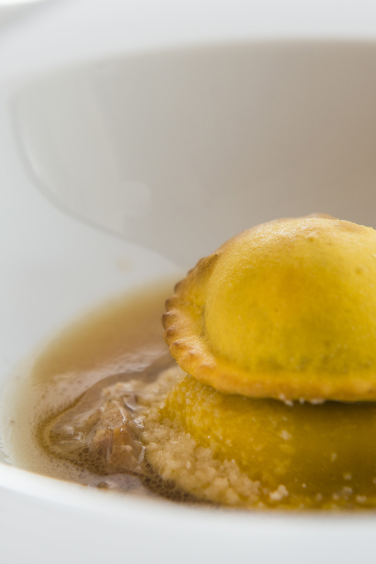 Lamb Soup with Garlic and Ricotta Ravioli Recipe - Great Italian Chefs