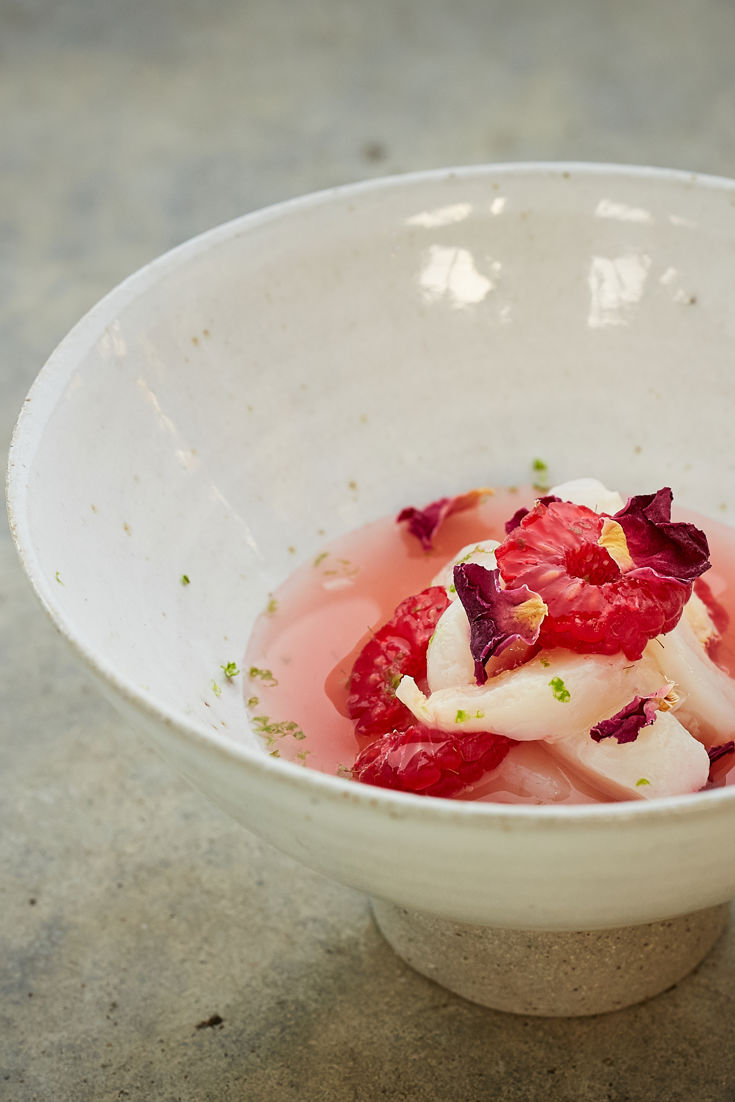 Lychee and Raspberry Salad with Raspberry Elixir Recipe - Great British ...
