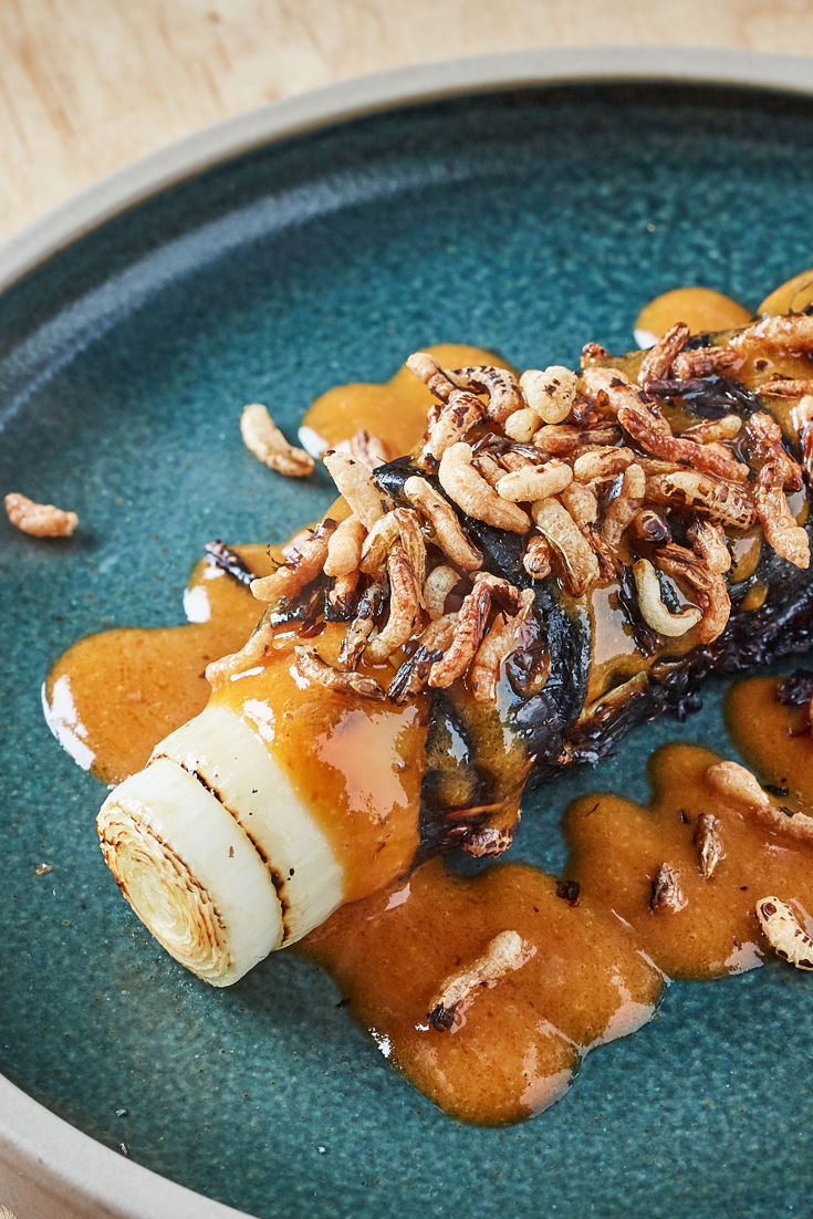Charred Leeks in Sichuan Dressing Recipe - Great British Chefs