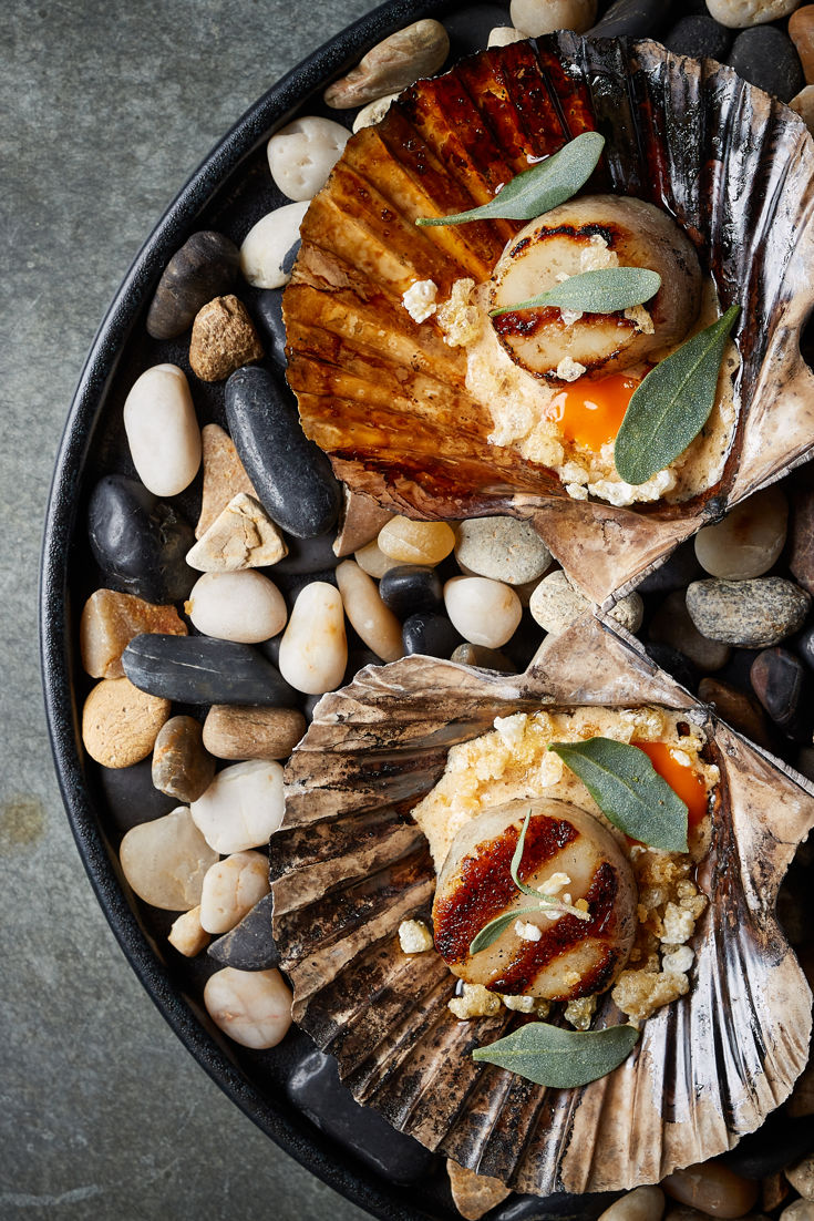 Scallops with Chicken Fat and Truffle Butter Recipe - Great British Chefs