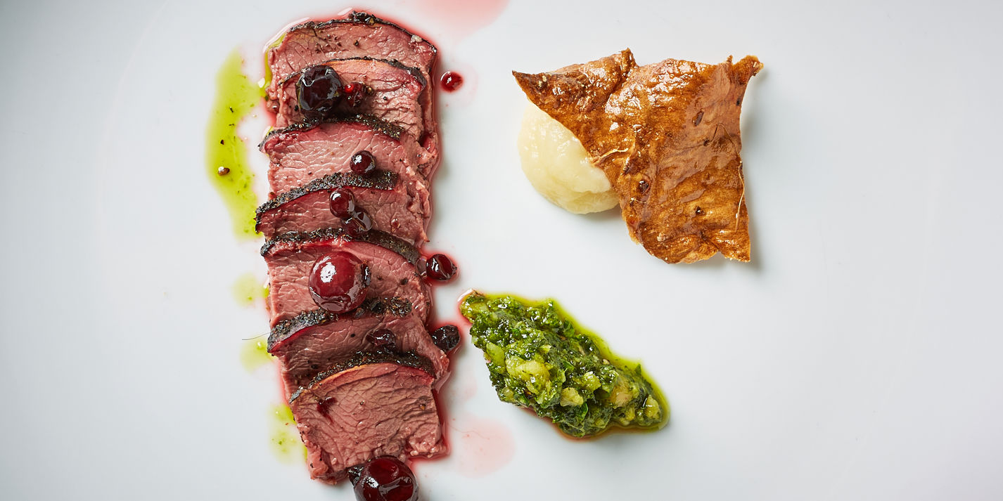 Smoked Hare Loin with Pickled Berries Recipe - Great British Chefs