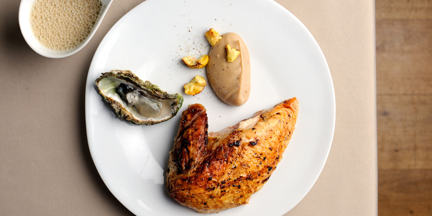 Roast Capon with Oyster Sauce Recipe - Great British Chefs