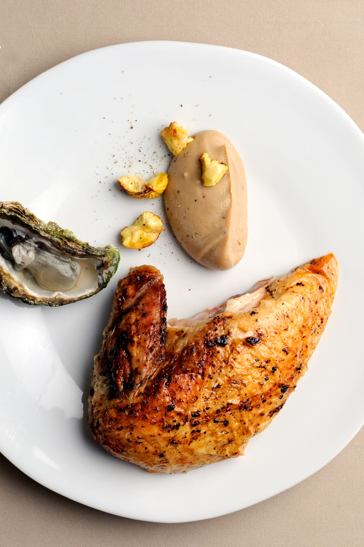 Roast Capon with Oyster Sauce Recipe - Great British Chefs