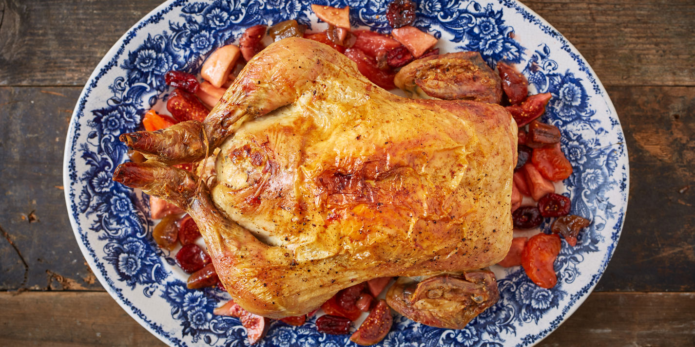 Roast Capon with Pork Stuffing Recipe - Great Italian Chefs