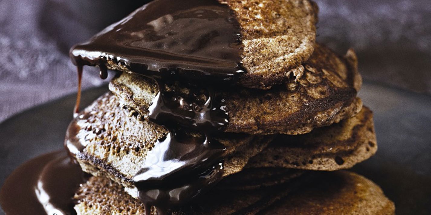 Chocolate Pancakes Recipe with Chocolate Maple Syrup - Great British Chefs