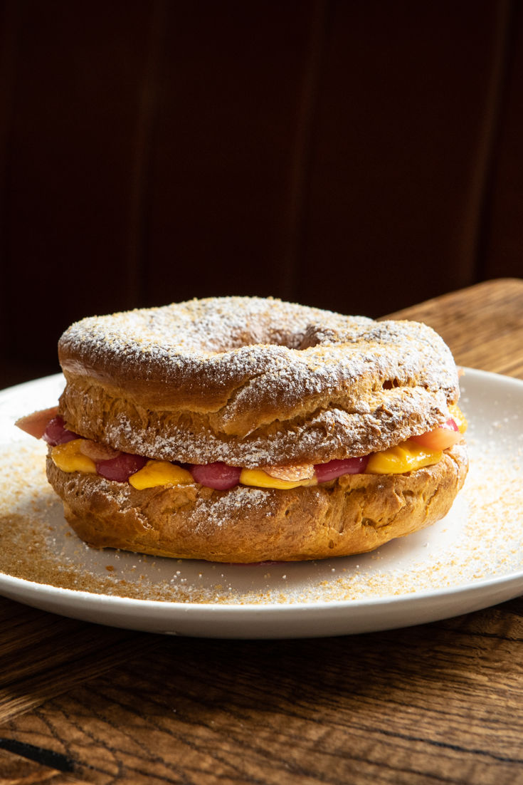 Rhubarb and Custard Paris-Brest Recipe - Great British Chefs