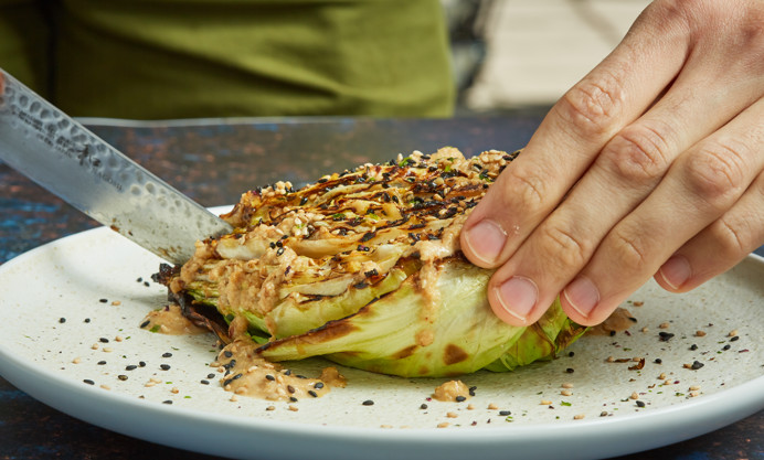 Barbecued Cabbage Recipe with Miso Butter - Great British Chefs