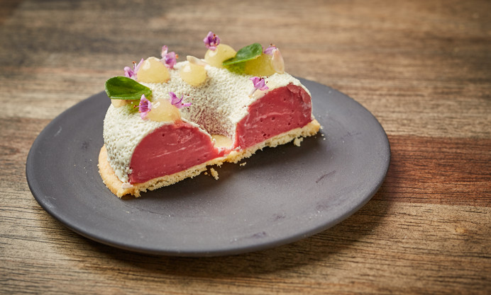 Raspberry Crémeux with Vanilla Sablé Recipe - Great British Chefs