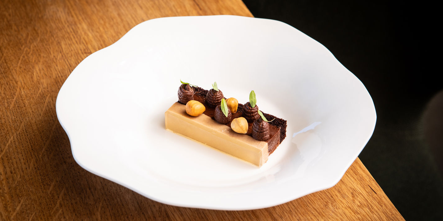 Malt Mousse with Blackout Coffee Sponge and Lemon Recipe - Great ...