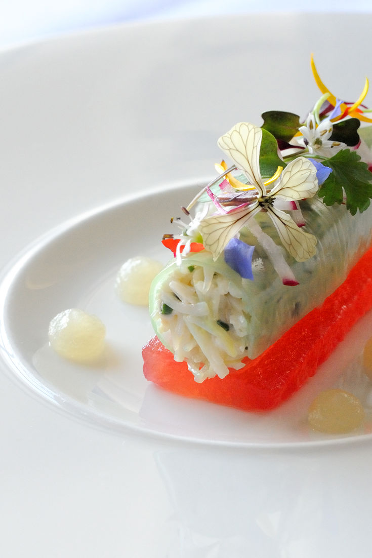 Crab and Compressed Watermelon Recipe - Great British Chefs