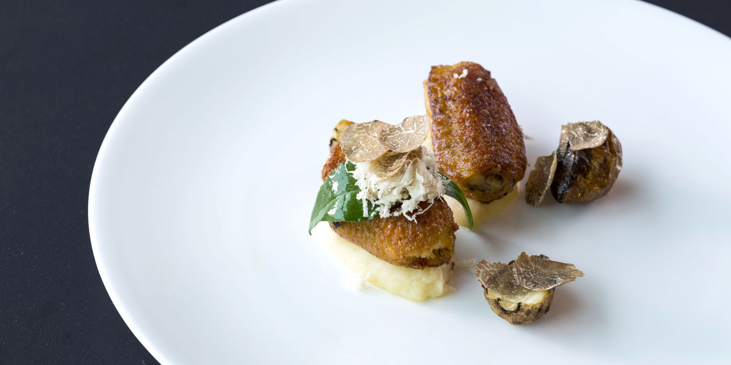 Stuffed Chicken Wing Recipe with Chervil Root - Great British Chefs