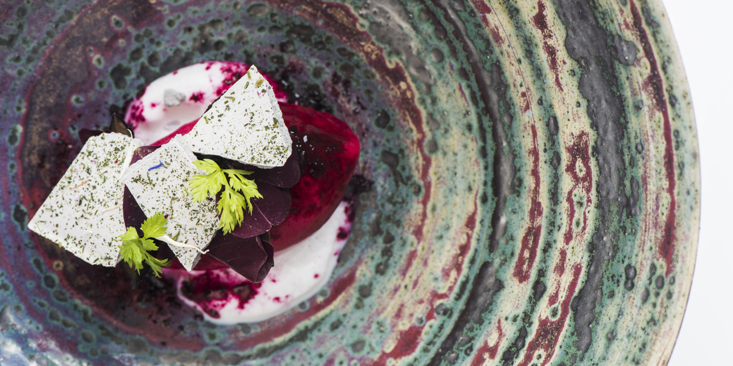 Beetroot Sorbet Recipe with Lavender Mousse - Great Italian Chefs