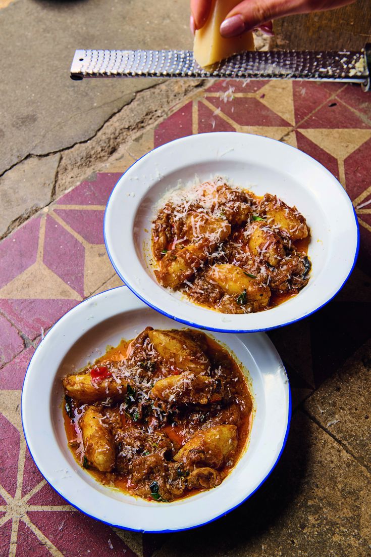 Sweet Potato Gnocchi with Spiced Aubergine Ragout Recipe - Great ...