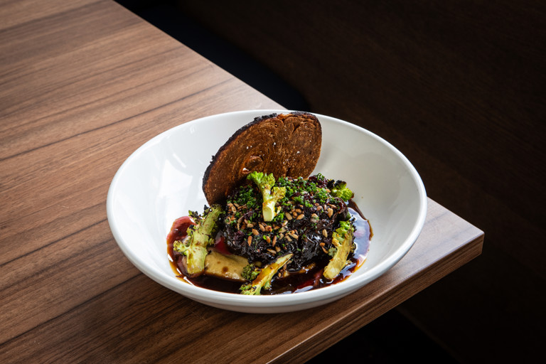 Smoked Beef Cheek with Oyster Sauce Bordelaise, Cauliflower and Beef ...