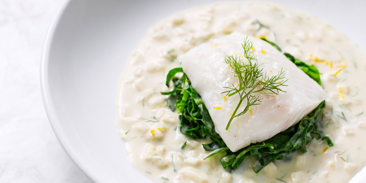 Poached Turbot Recipe with Fennel Velouté - Great British Chefs
