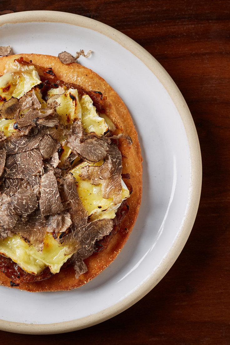 Chilli Flatbreads with Caramelised Onion and Tunworth Recipe - Great ...