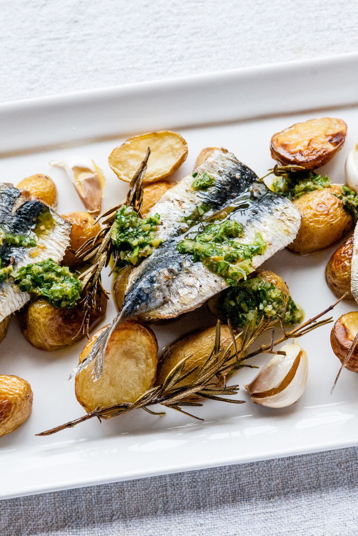 Sardines with Jersey Royals Recipe - Great British Chefs