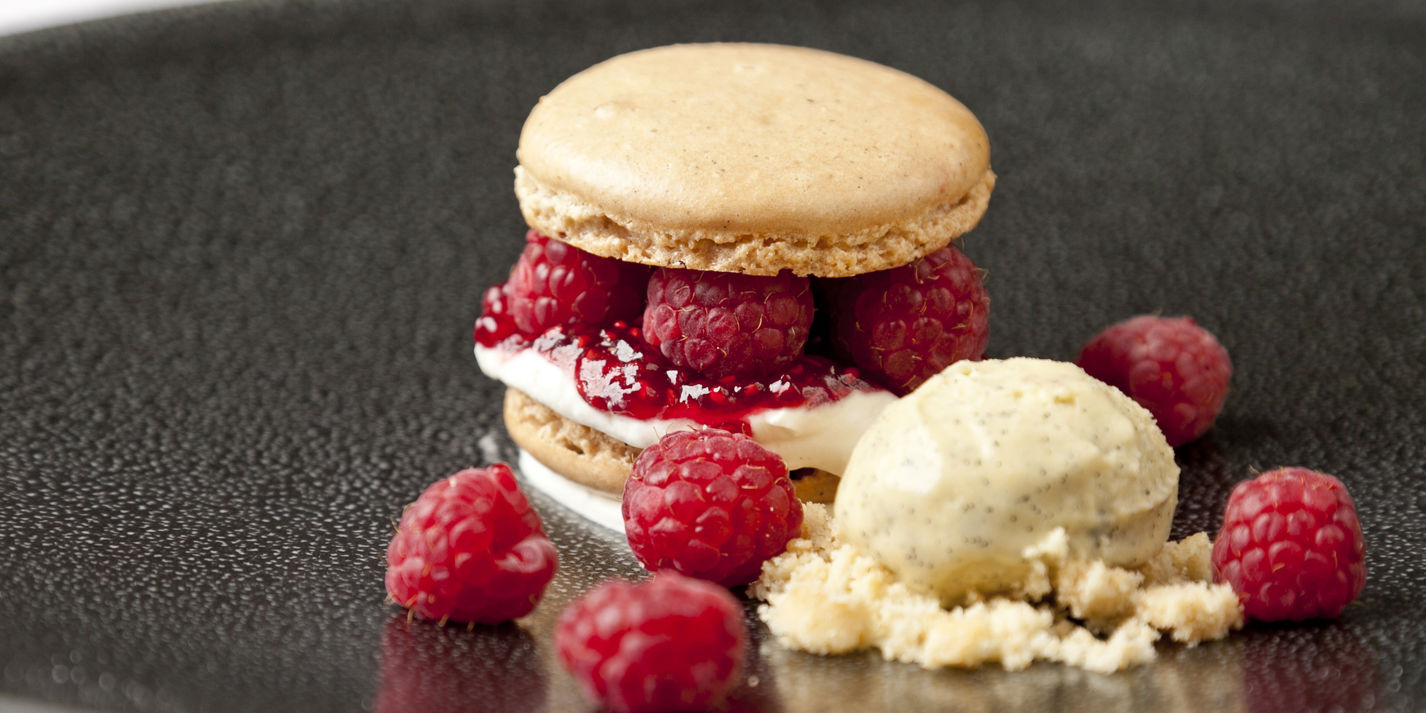 Vanilla Macarons Recipe With Raspberries - Great British Chefs