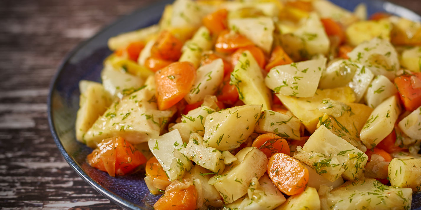 Braised Root Vegetables with Dill Recipe - Great British Chefs