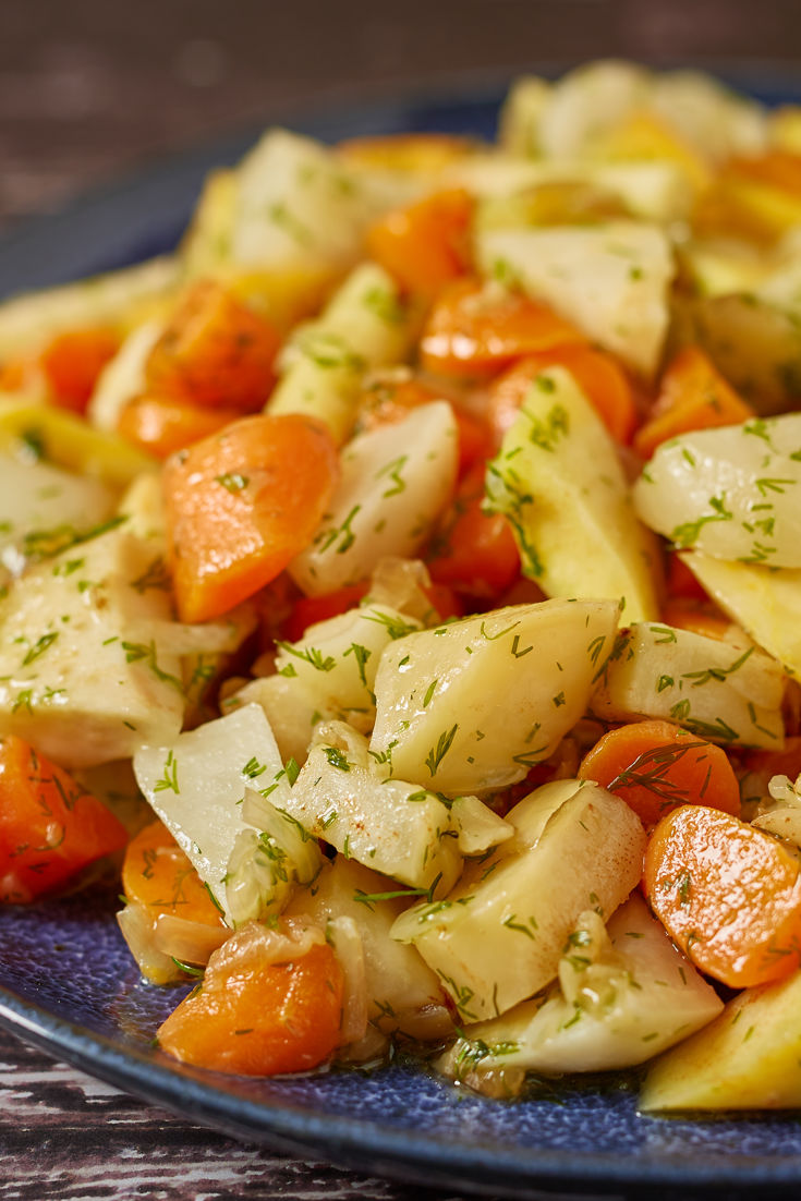 Braised Root Vegetables with Dill Recipe - Great British Chefs