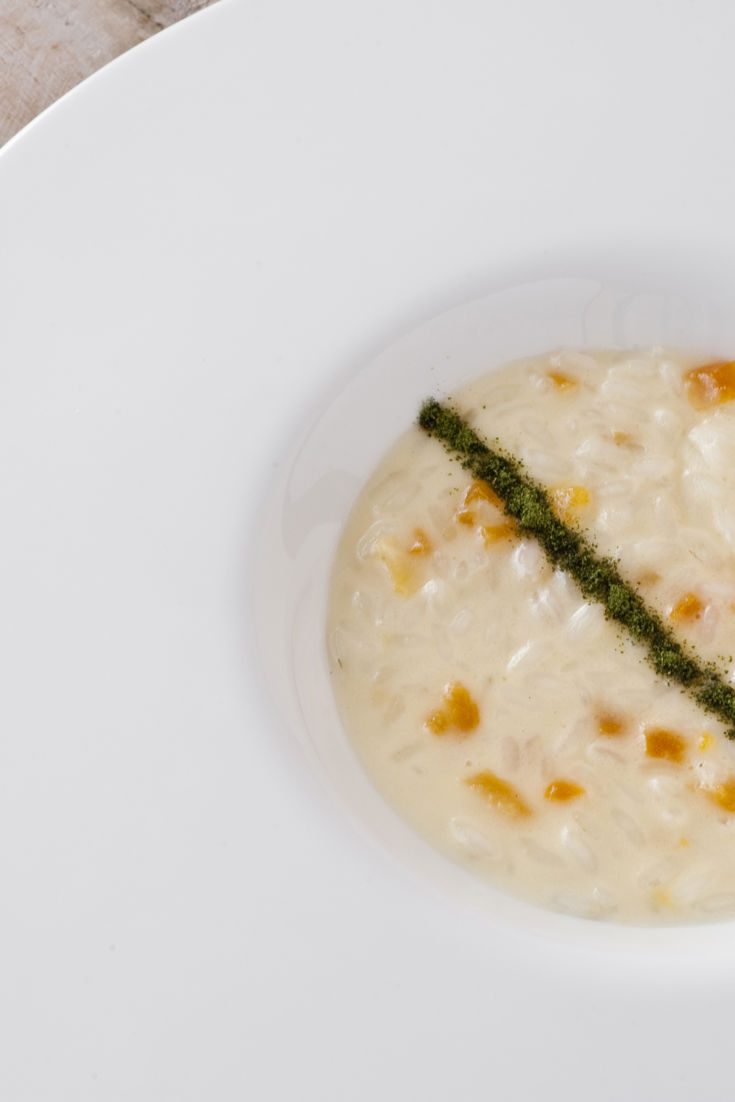 Caciocavallo Cheese Risotto with Apricots and Celery Powder - Great ...