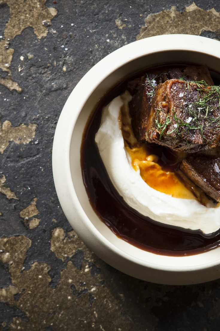 Crispy Pomegranate-glazed Lamb Breast with Yogurt - Great British Chefs